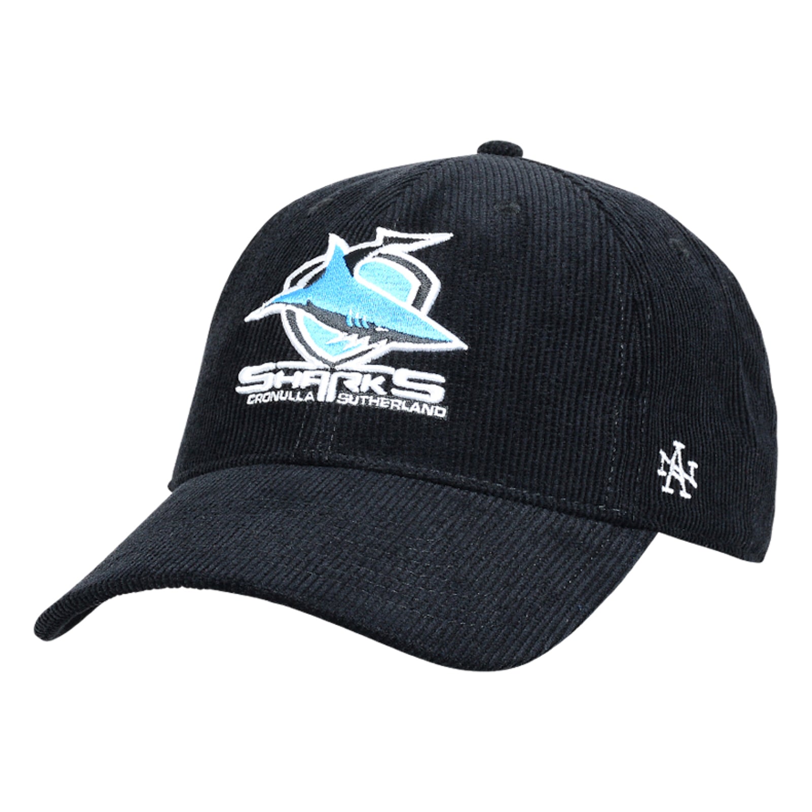 Cronulla Sharks NRL Team Colour Corduroy Curved Strapback Cap Rugby ...