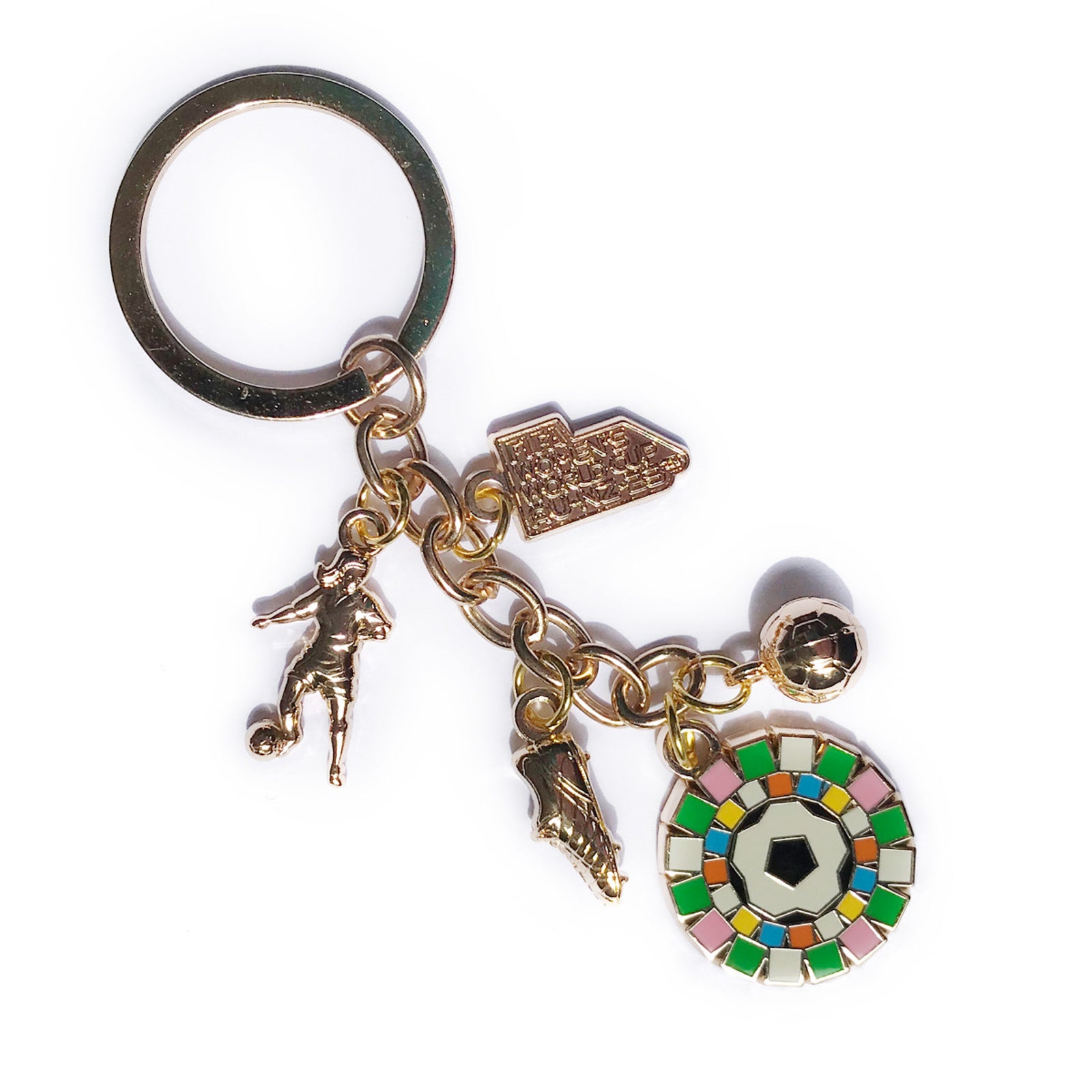 Official FIFA Women's World Cup 2023 Gold Charm Keyring Soccer Football ...