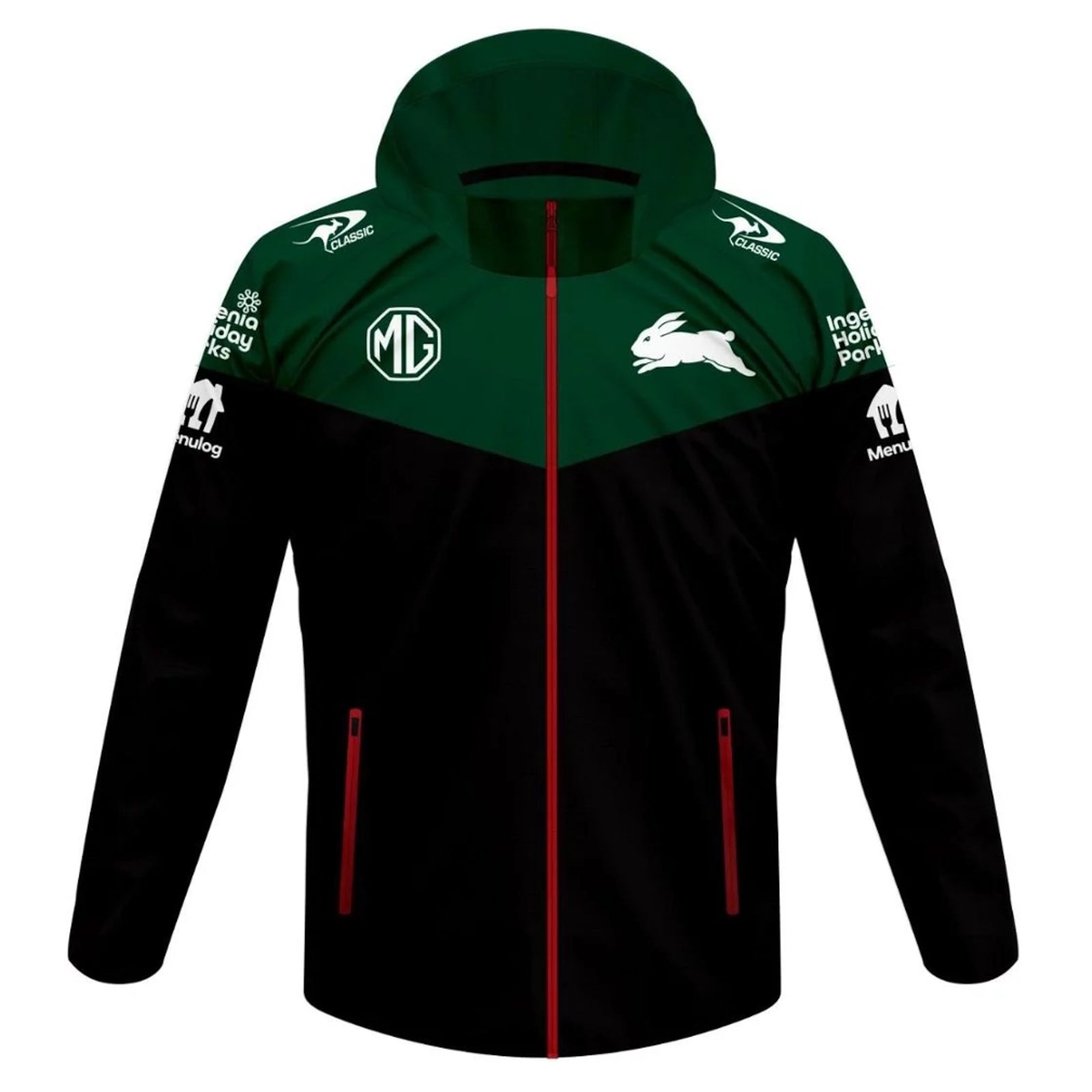 South Sydney Rabbitohs KIDS 2024 Wet Weather Jacket NRL Rugby League by ...