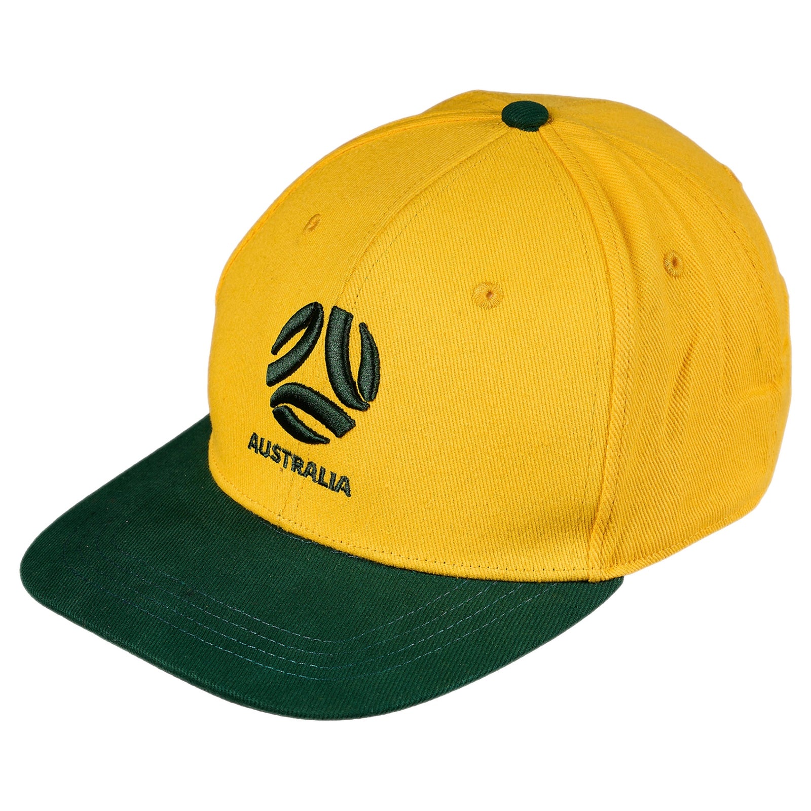 Australia Socceroos Flat Peak Adjustable cap Soccer Football FFA Logo ...