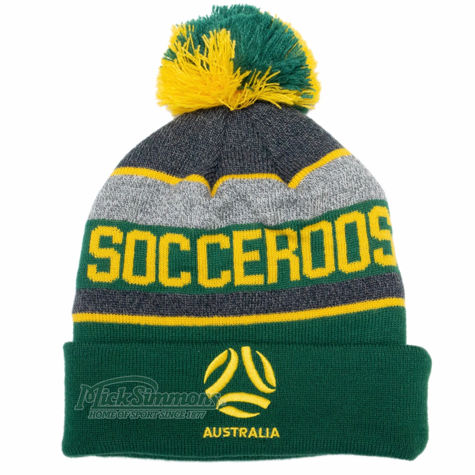 Australia Socceroos Tundra Adult Beanie Football Soccer FFA Logo | Mick ...