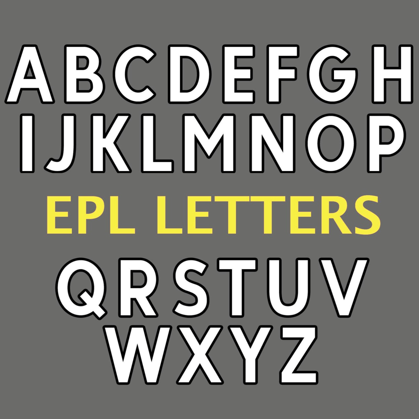 EPL White Letter Official 2017 -2024 For Heat Press | Mick Simmons Sport