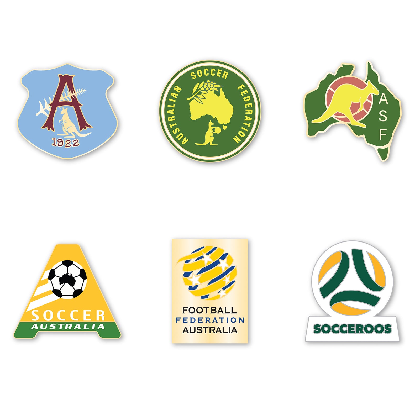 Football Australia Socceroos FFA Evolution Series Collection Metal Logo ...
