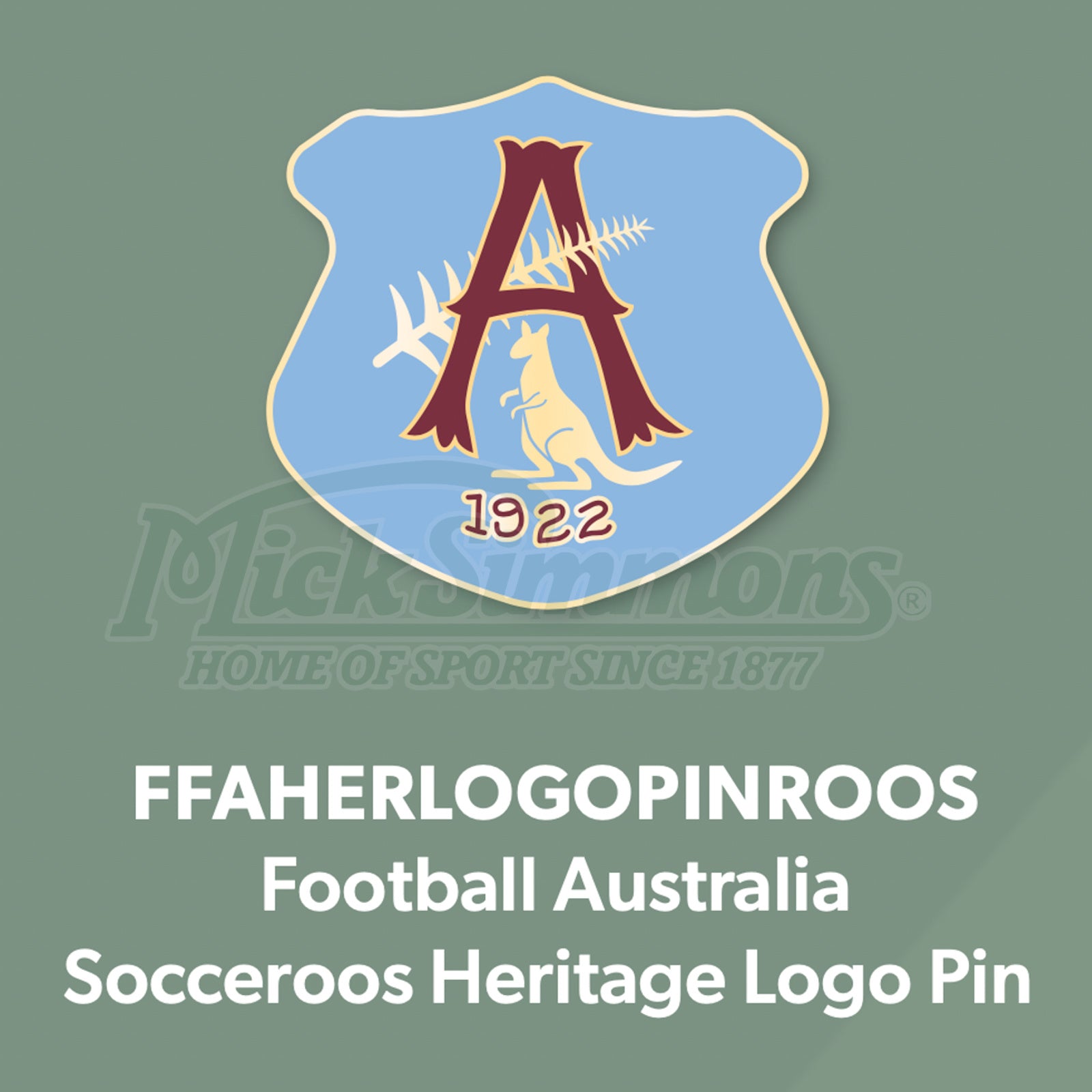 Football Australia Socceroos FFA Heritage Metal Logo Pin Badge | Mick ...