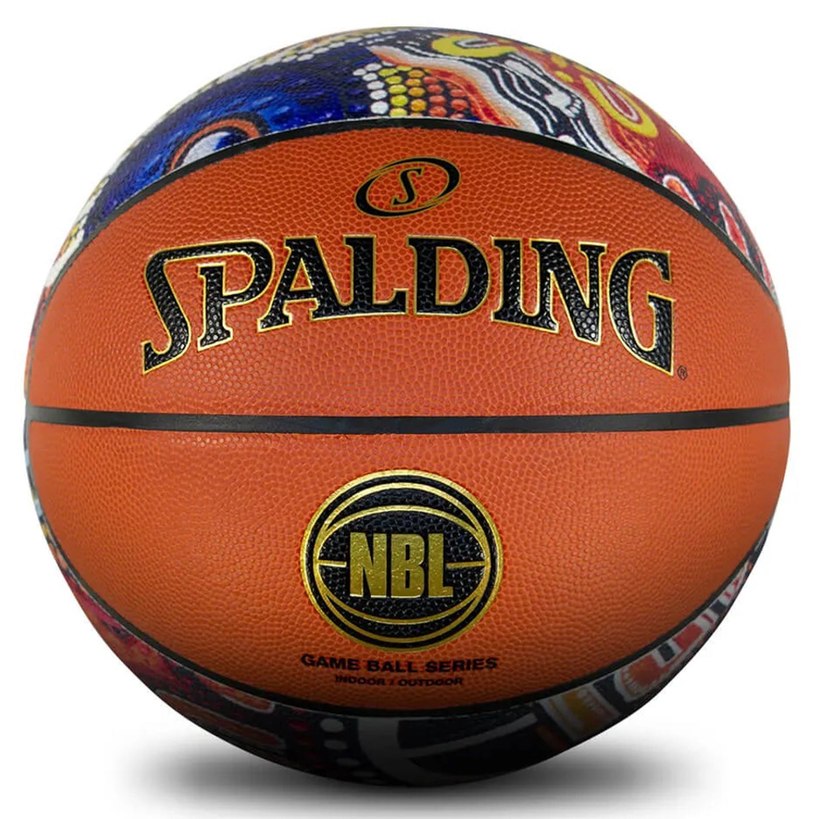 Spalding Indigenous Game Ball Series Basketball Indoor/Outdoor Size 6 / ...