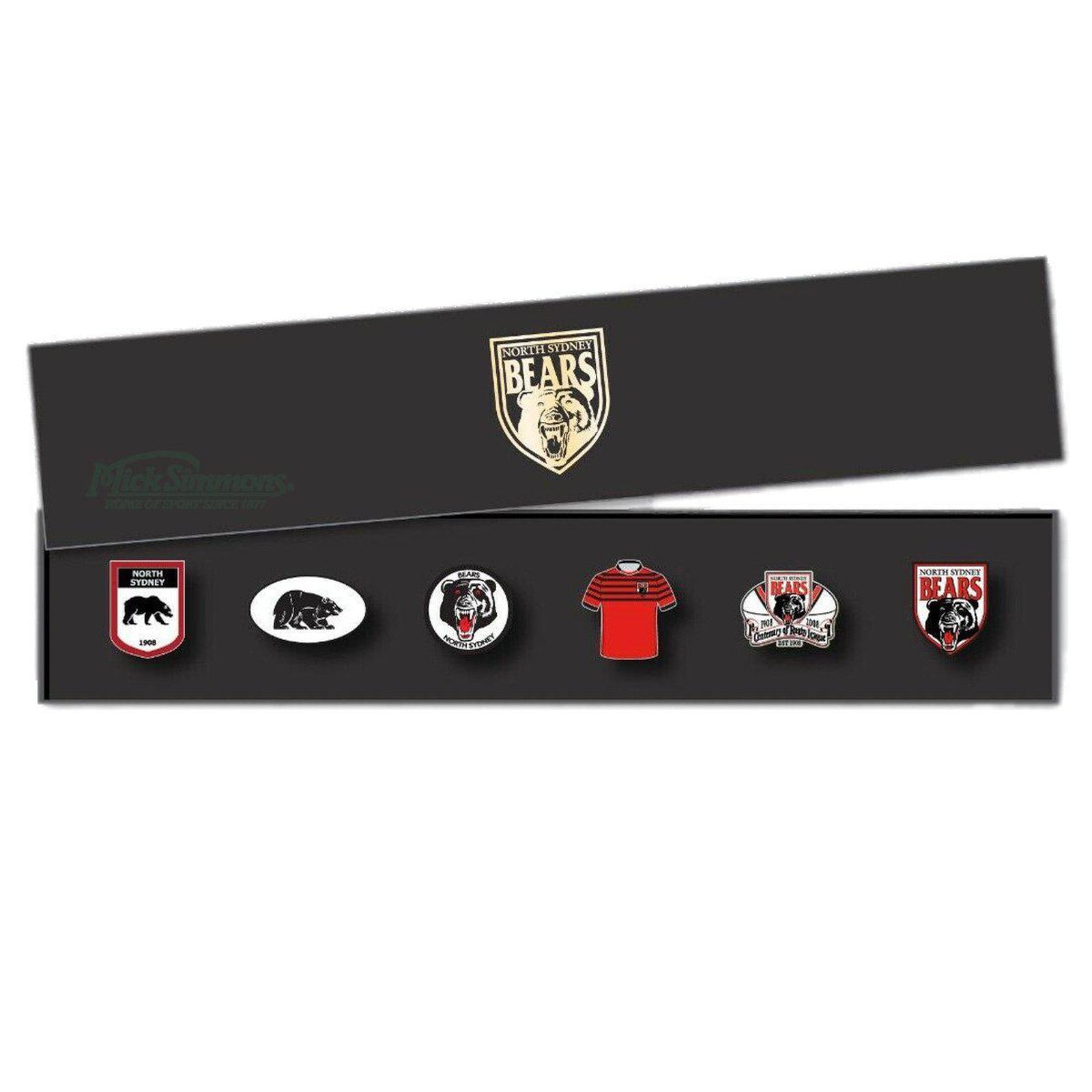 North Sydney Bears NRL Evolution Series Collection Set Team Metal Logo ...