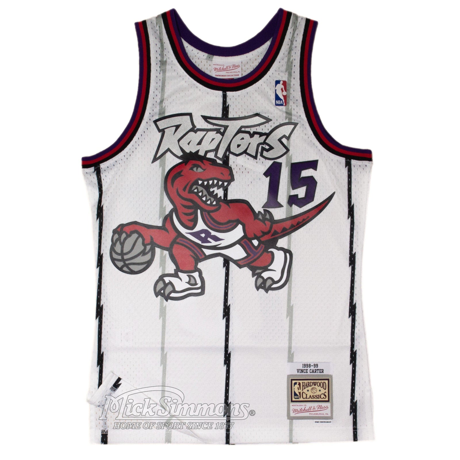 Toronto Raptors Vince Carter 1998-1999 Hardwood Classics Swingman Home ...
